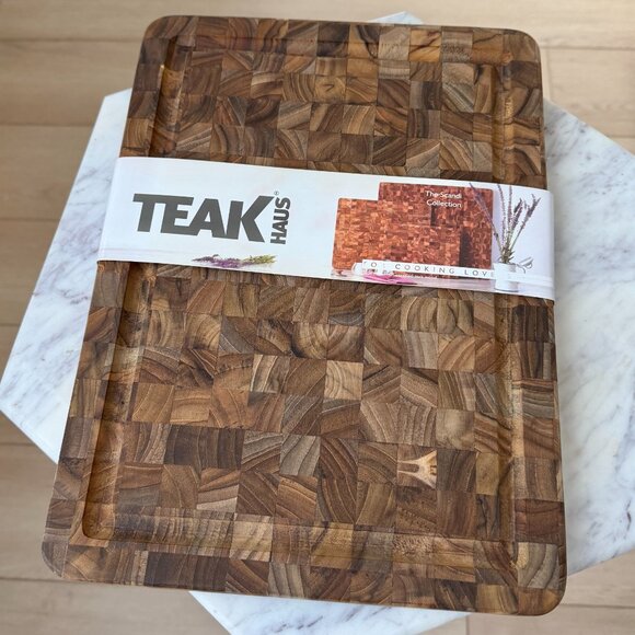 Teakhaus | Kitchen | Teakhaus End Grain Cutting Board Teak Scandi ...